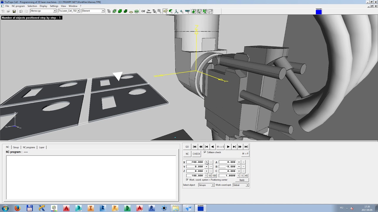 3:30-9:20 Számítógéppel segített gyártás (TruTops Cell)09.09. Második ...
