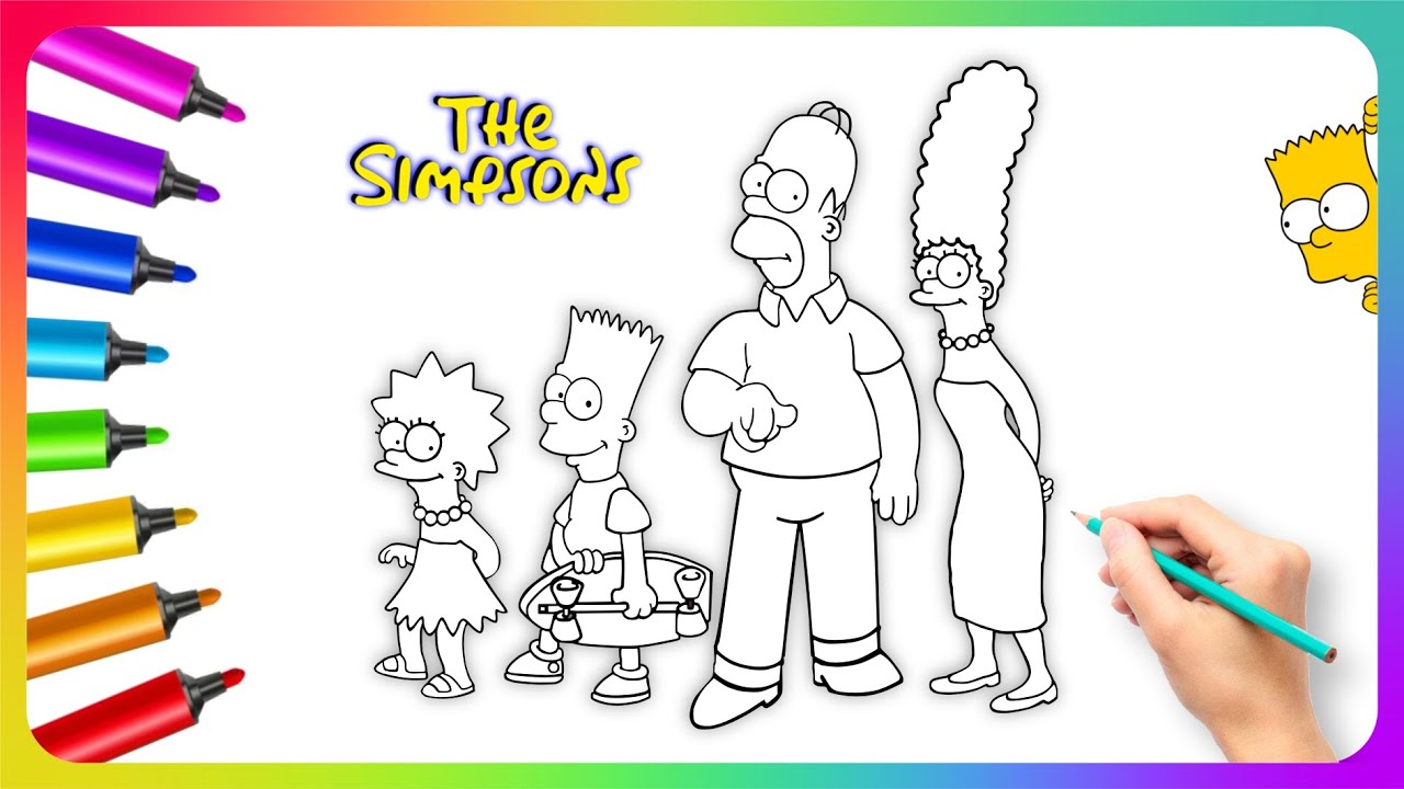 How to Draw The Simpsons ☢️ Drawing The Simpsons 🚀 - YouTube