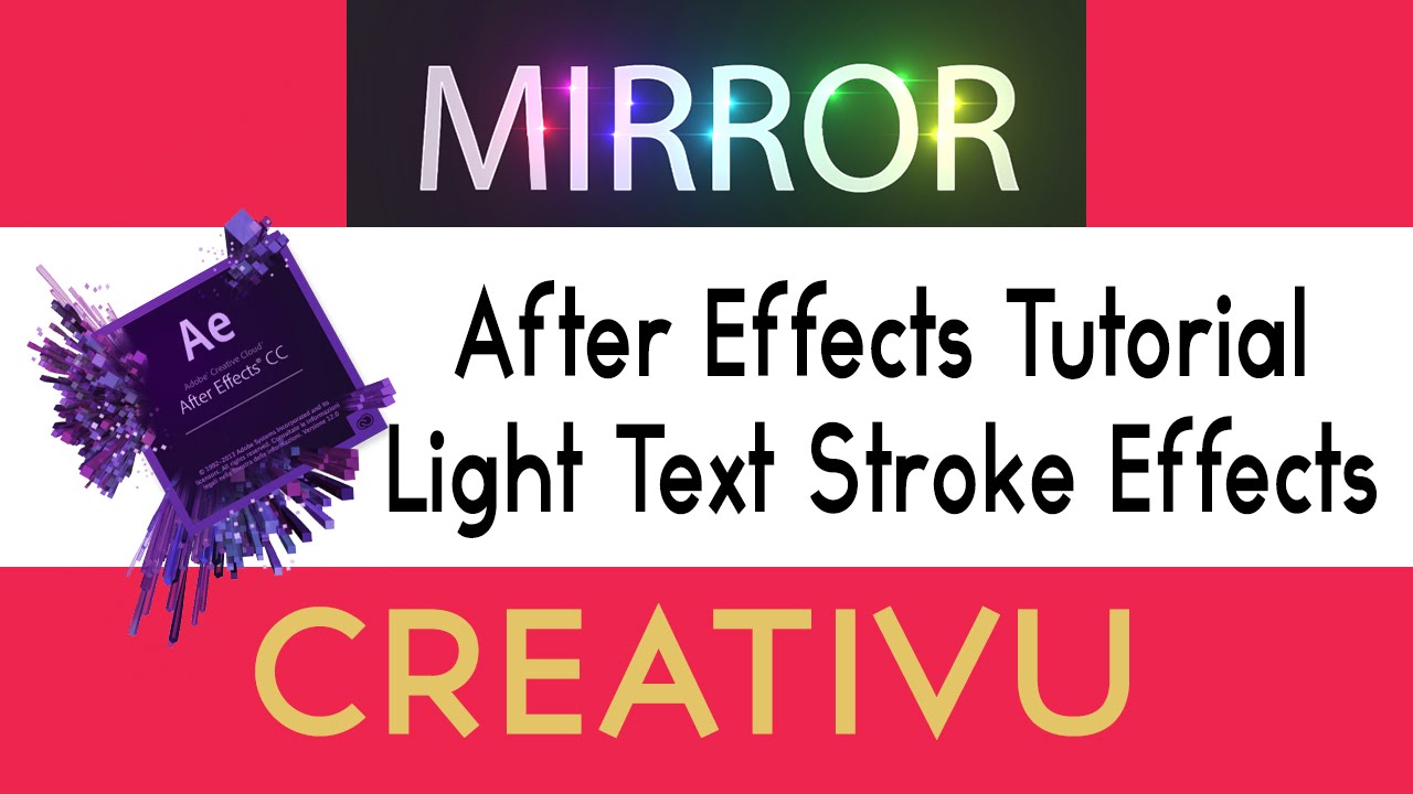 After Effects Tutorial Light Text Stroke Effect - YouTube