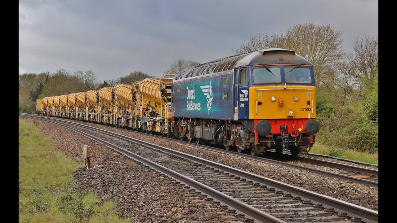 57002 'Rail Express' with HOBC wagons at Taunton and Bathpool on 9th ...