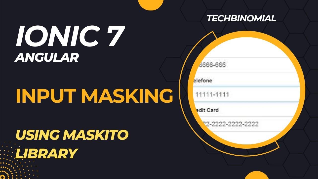 Ionic 7 - How to use Maskito library for Ionic Input masks - YouTube