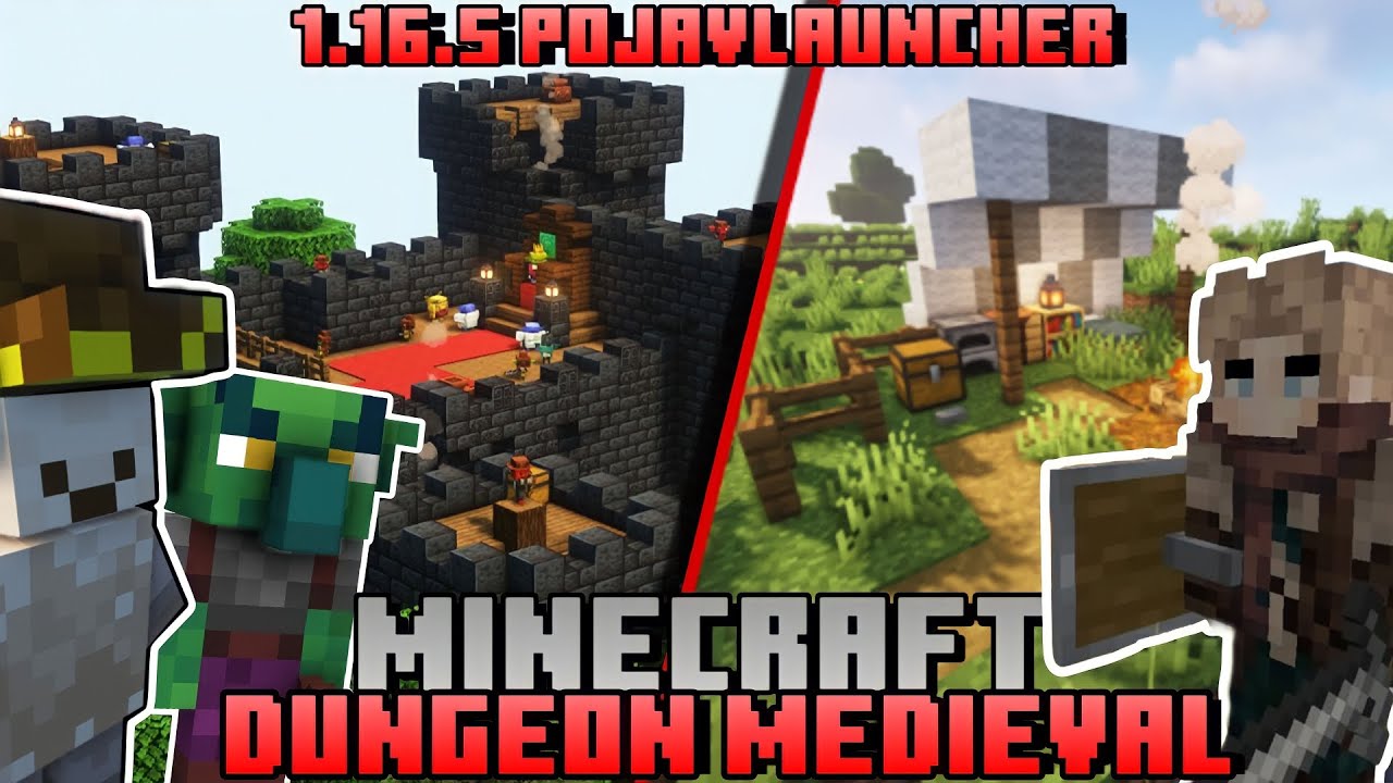 Modpack Dungeon Medieval Minecraft POJAV LAUNCHER 1.16.5 Ringan!! # ...