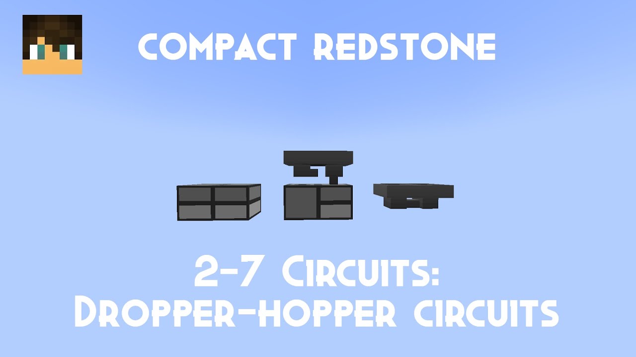 Compact Redstone: 2-7 Circuits: Dropper-hopper circuits - YouTube