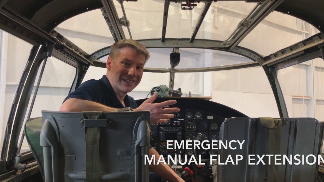 Emergency Flap Extension in a WWII B-25 "Champaign Gal". Warbird "How ...
