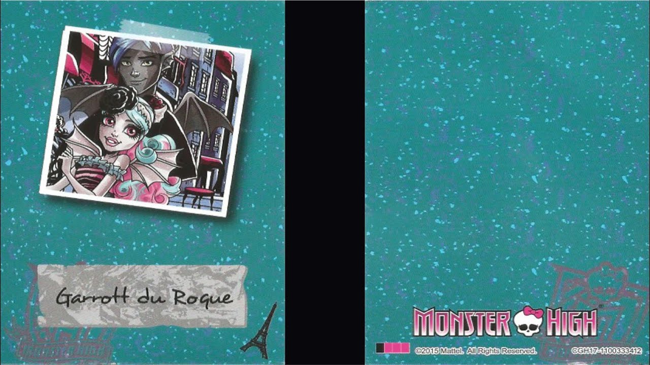 Monster High Garrott du Roque Scaris City of Frights diaries book - YouTube