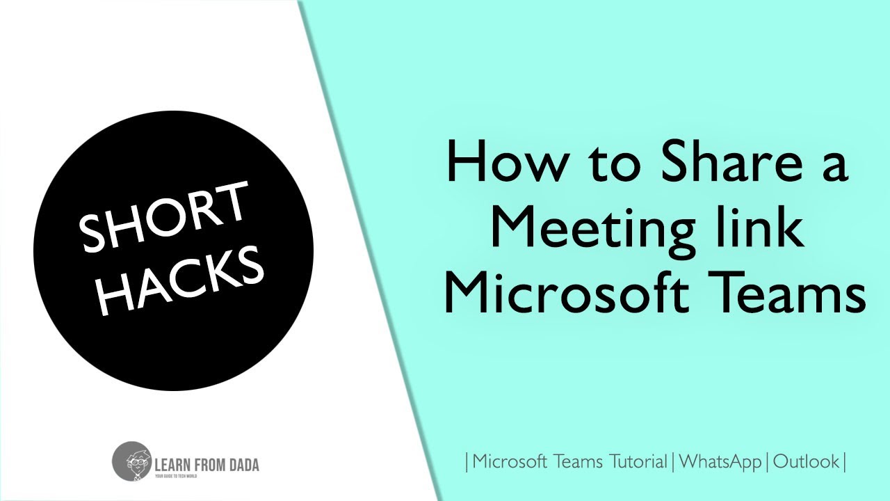 How To Share Meeting Link Microsoft Teams Whatsapp Outlook YouTube How To Share Meeting Link Microsoft Teams Whatsapp Outlook YouTube