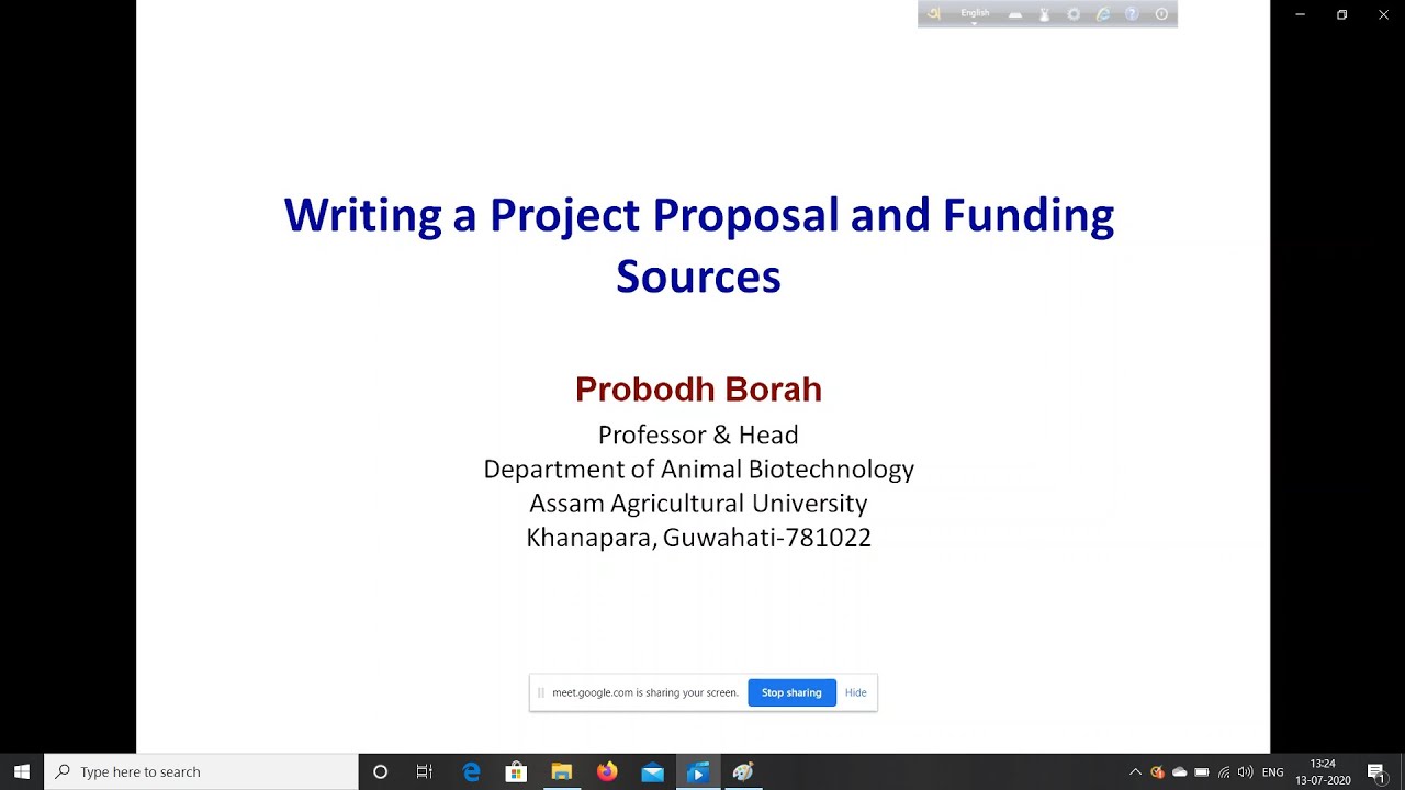 Writing a Project Proposal and Funding Sources - YouTube