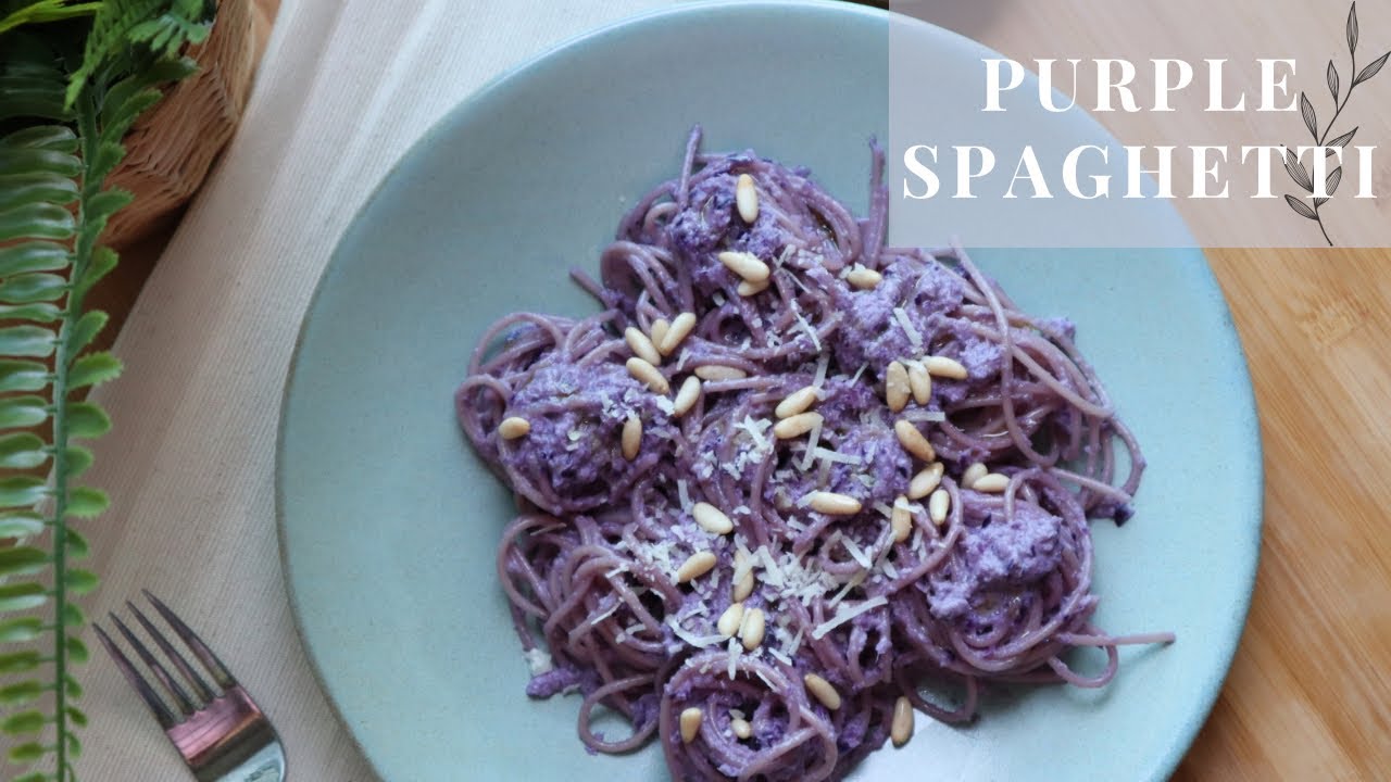 Purple Red Cabbage Spaghetti Recipe💜 - YouTube