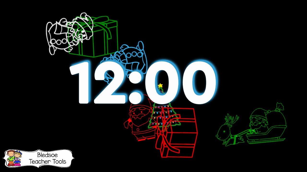 12 Minute Floating Christmas Timer No Music - YouTube
