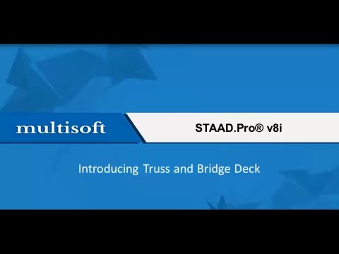 Staad.Pro Introducing Truss and Bridge Deck Video - YouTube
