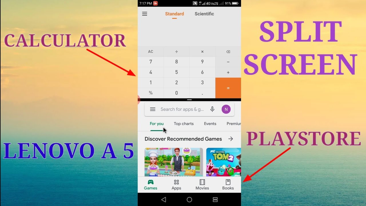 How to enable split screen in lenovo a5 | lenovo a 5 में split screen ...