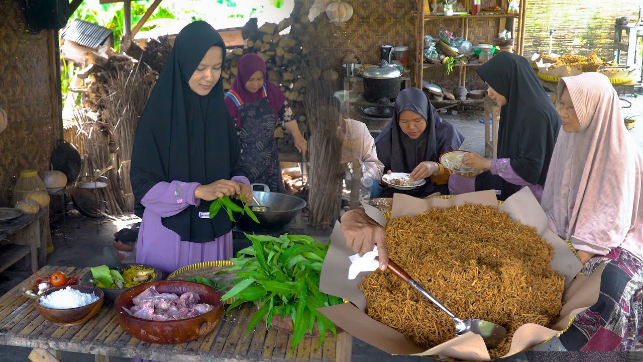 Masak Besar Produksi Pepaya Mustofa | Ayam Serundeng, Tumis Kangkung ...