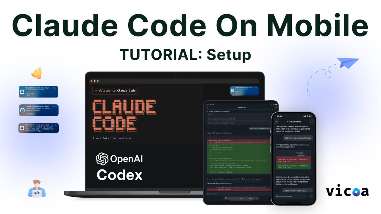 How to Setup Vicoa - Vibe Code Anywhere in Terminal | Claude Code ...