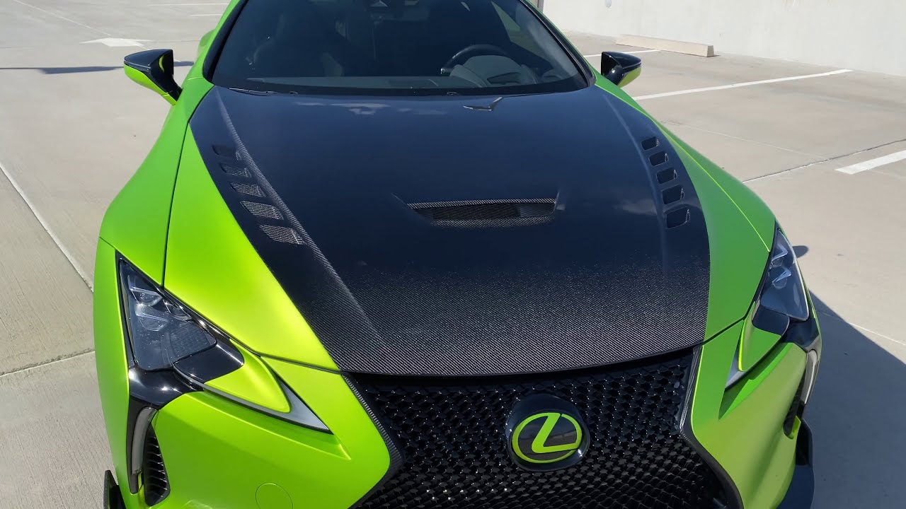 Lexus LC500 wrapped in Dynamic Matte Lime - YouTube