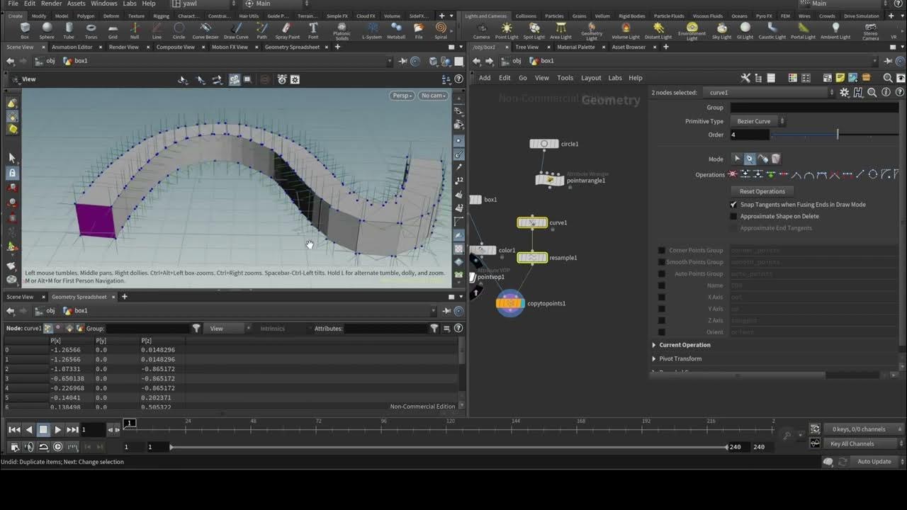 Houdini基礎篇2b-attribute的簡單應用(curveu & remap) - YouTube