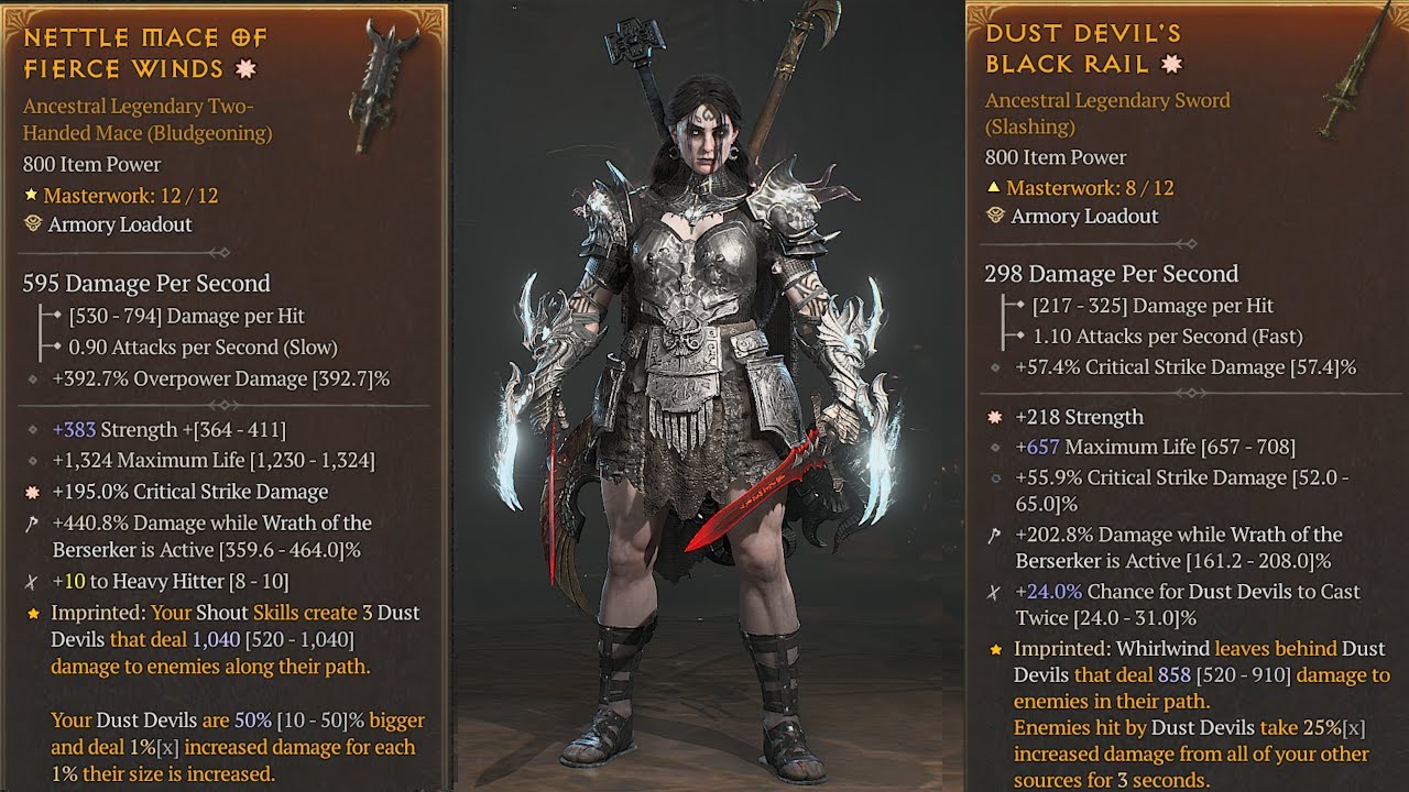 d4 - season 8 - barbarian - dust devils whirlwind - torment 4 ...