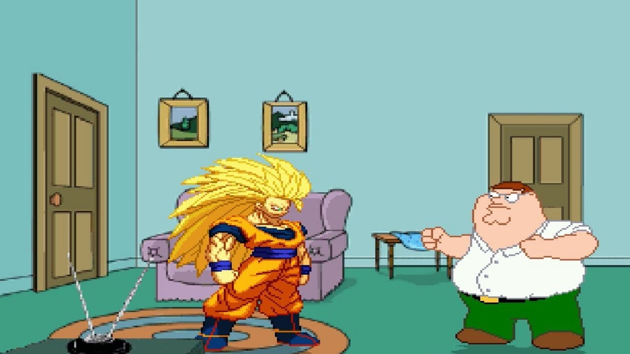 MUGEN Super Saiyan 3 Goku vs Peter Griffin HD - YouTube