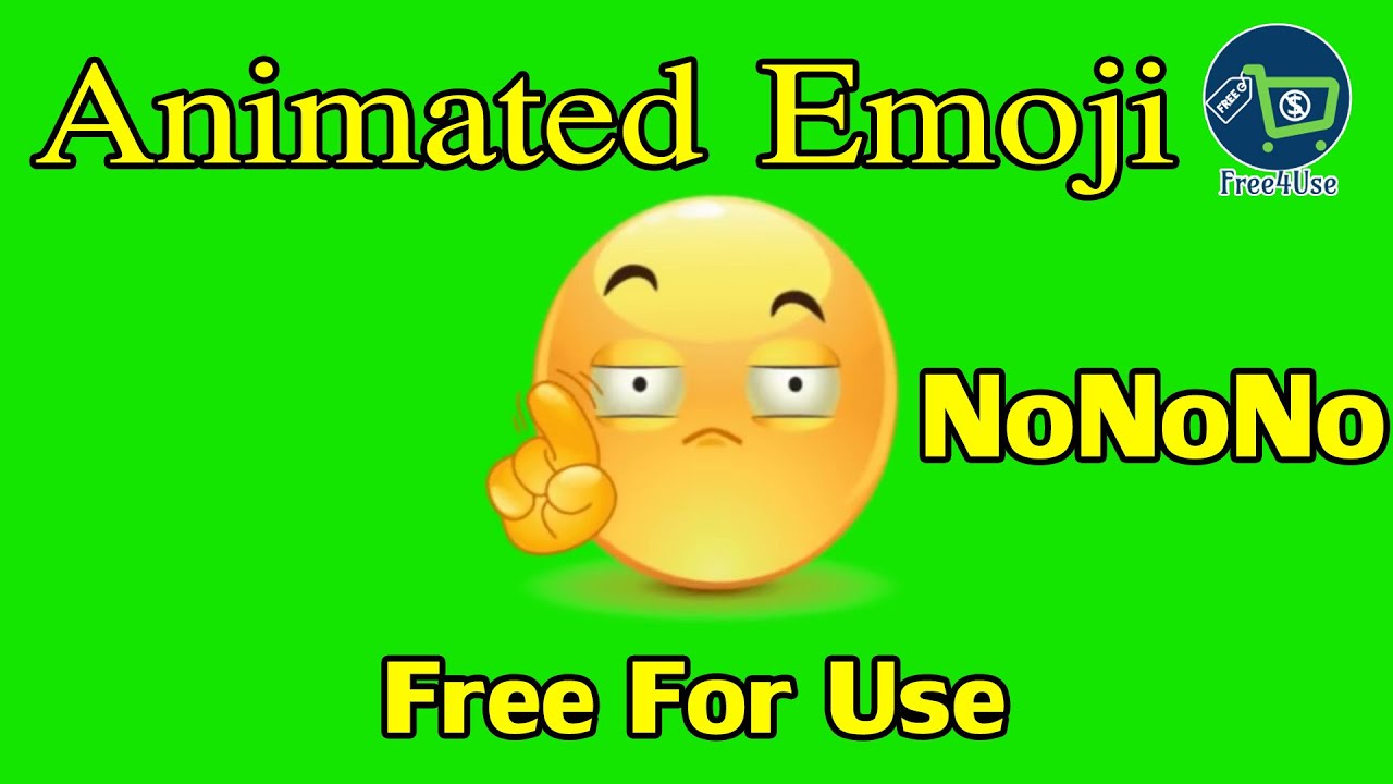 Animated "NoNoNo" Emoji - Green Screen - หน้าจอสีเขียวฟรี - Free4Use ...