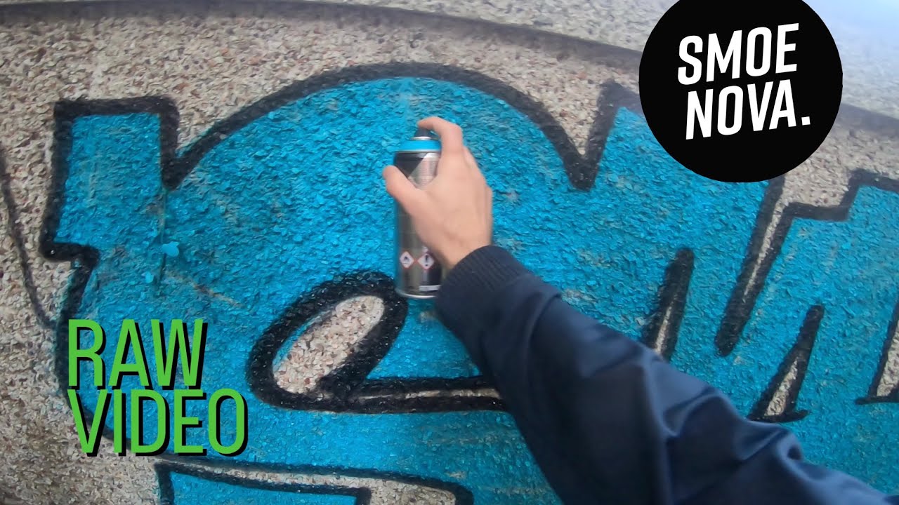 MY FIRST EVER ILLEGAL GRAFFITI | FULL PROCESS! SMOENOVA - YouTube