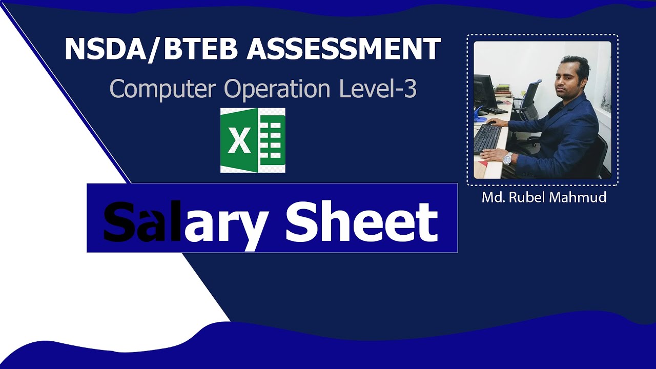 Salary sheet NSDA level-3 - YouTube