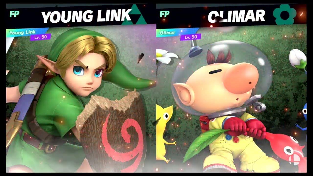 Super Smash Bros Ultimate Amiibo Fights – Young Link vs the World #38 Young Link vs Olimar - YouTube