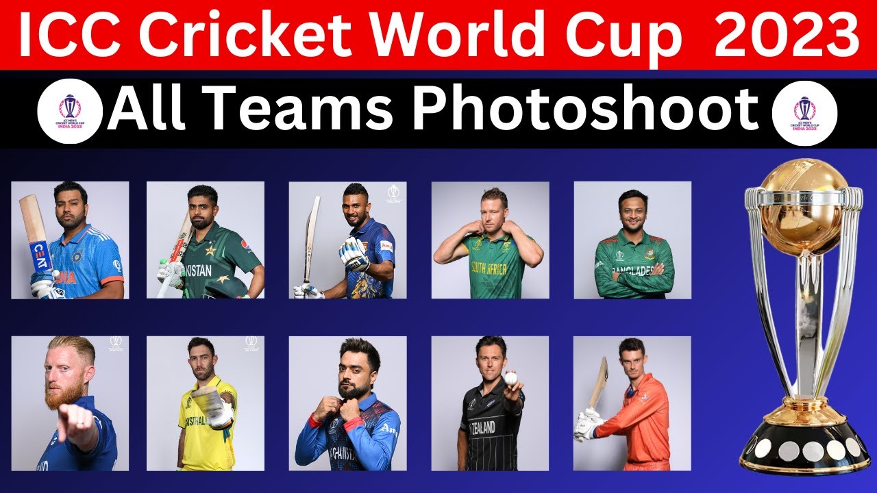 ICC Cricket World Cup Teams Photoshoot 2023 | WC Teams Photoshoot ...