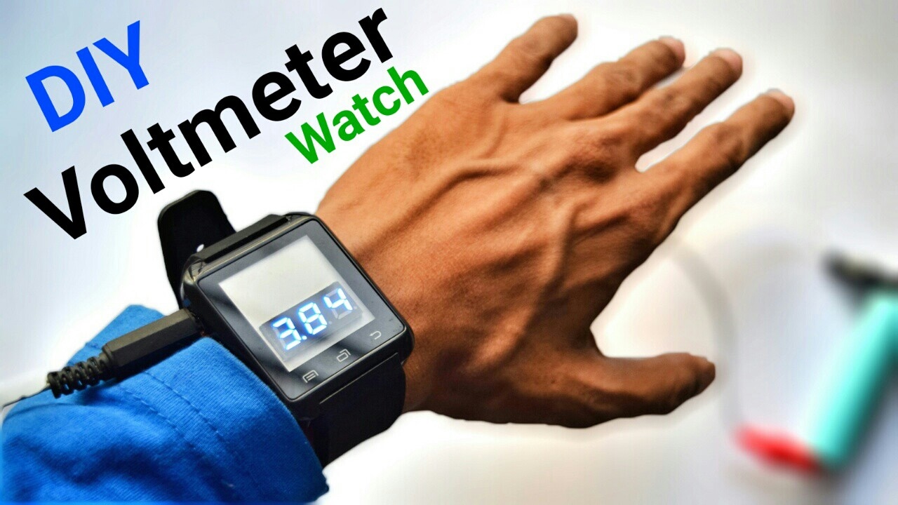 DIY Voltmeter Watch - Essential gadget for college students ⌚ - YouTube