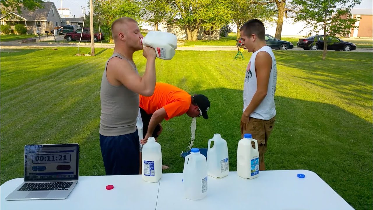 Gallon Milk Challenge Vomit Warning Youtube