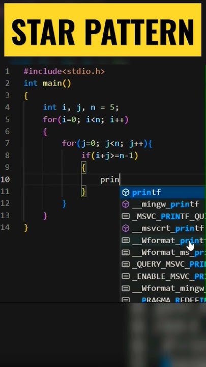 C Program To Print Star⭐ Pattern - 2 #shorts #shortvideo #viral #coding ...