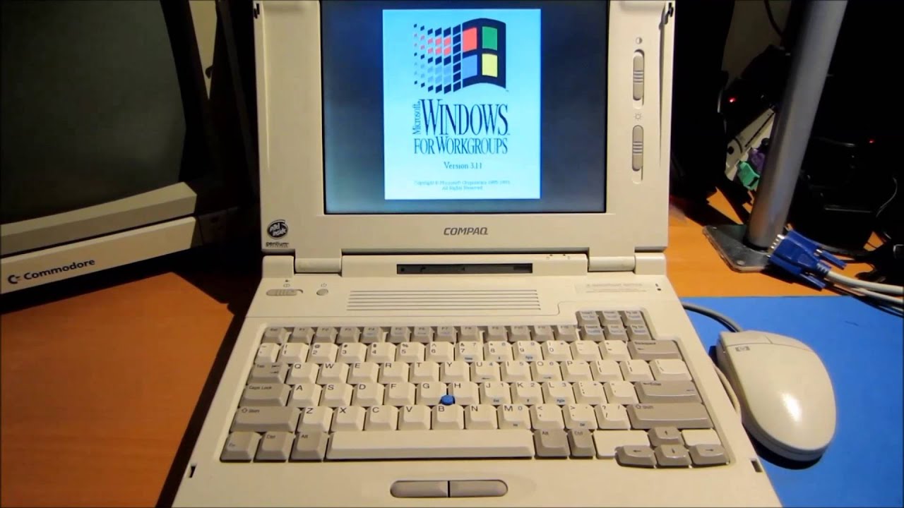 COMPAQ LTE 5000 running MS-DOS 6 and Windows 3.11 (retroshowcase.com ...