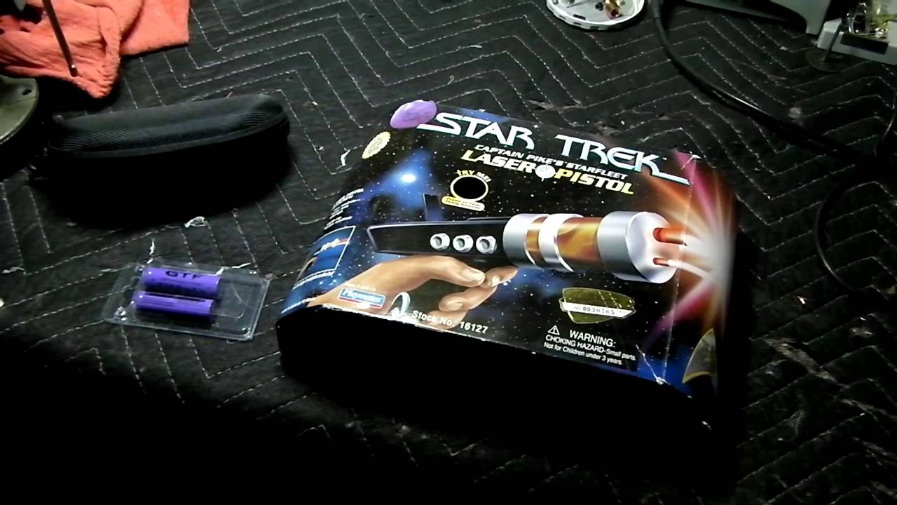 Tony's Capt Pike Phaser video w/ a 3.188 watt 445nm Blue laser - YouTube