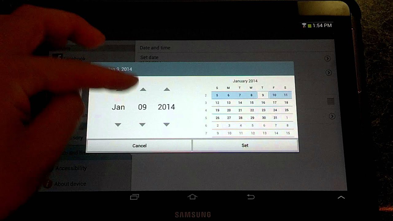 How To Set Date/Time On Tablet - YouTube