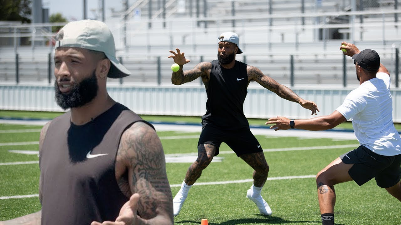 WR Drills with Odell Beckham Jr. to Improve Catching & Route Running ...