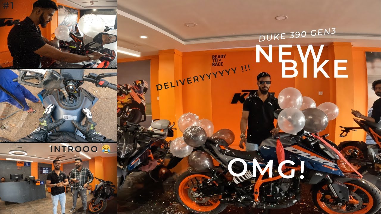 Taking Delivery Of My New Bike | Duke 390 | GEN3 | Intro Vlog - YouTube