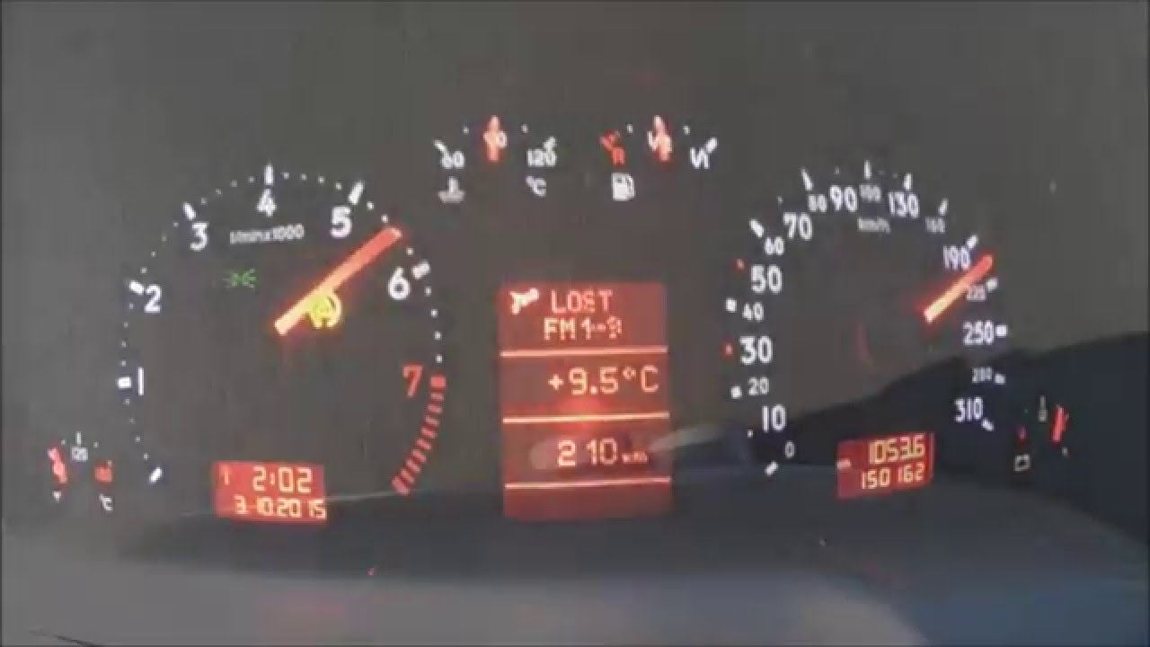 Audi RS4 B5 Tacho 50-200km/h AGA Sound - YouTube