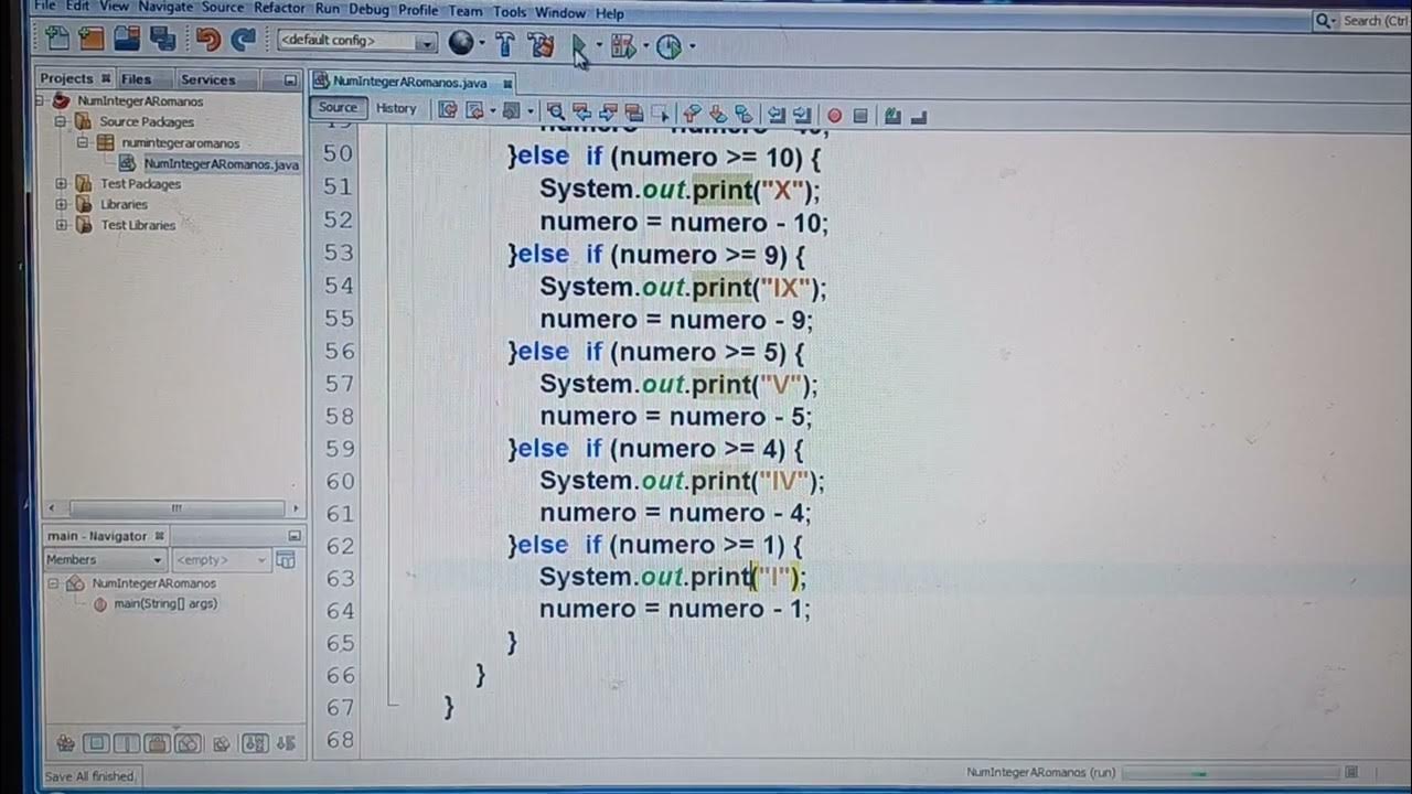 cambiar numeros integer a romanos java netbeans - YouTube
