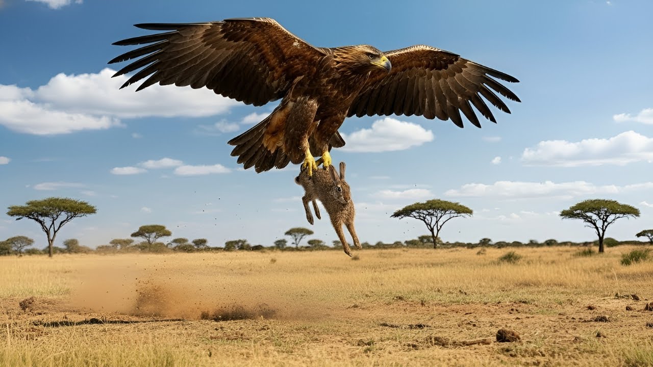 Massive Eagle Snatches Rabbit: Aerial Hunting Explained - YouTube