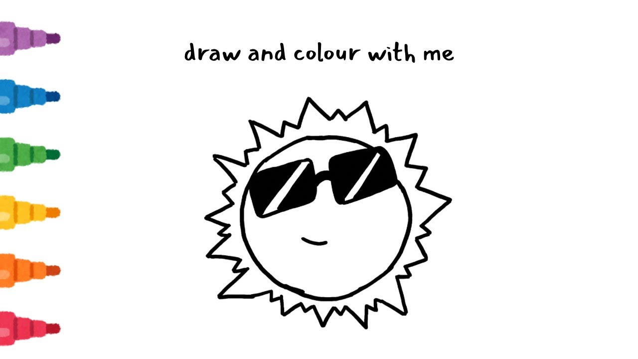 Sun🌞 Drawing and Colouring for Kids | How to draw sun for children ...