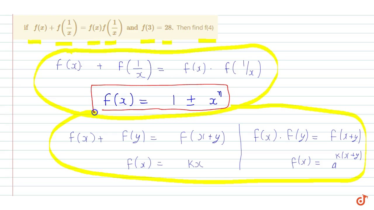  if F x f 1 x f x f 1 x And F 3 28 Then Find F 4 YouTube