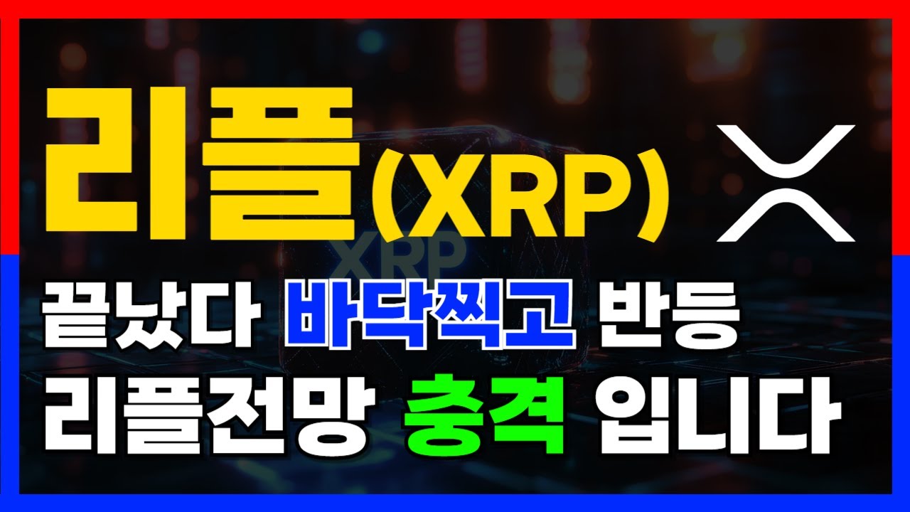 리플코인 엑스알피 Xrp 리플 최저점 찍고 다시 반등합니다리플 앞으로 여기까지 올라갑니다 Youtube