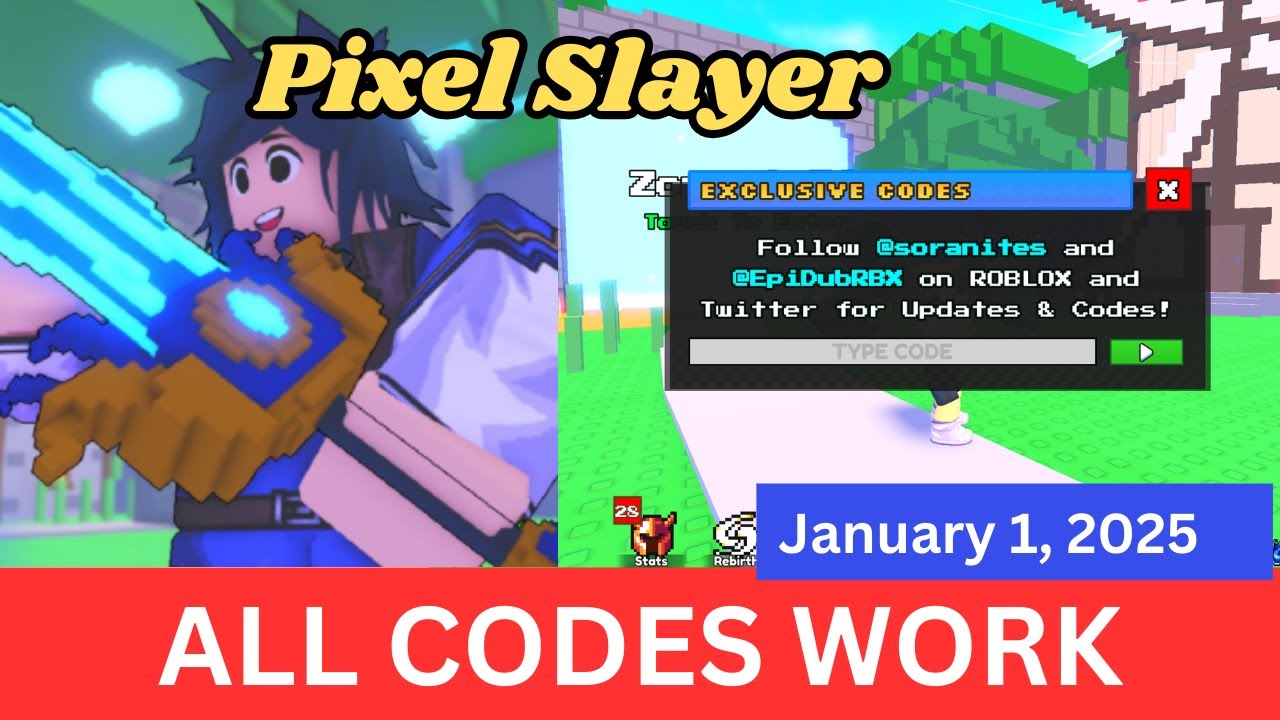 *ALL Codes Work* Pixel Slayer ROBLOX, January 1, 2024 - YouTube