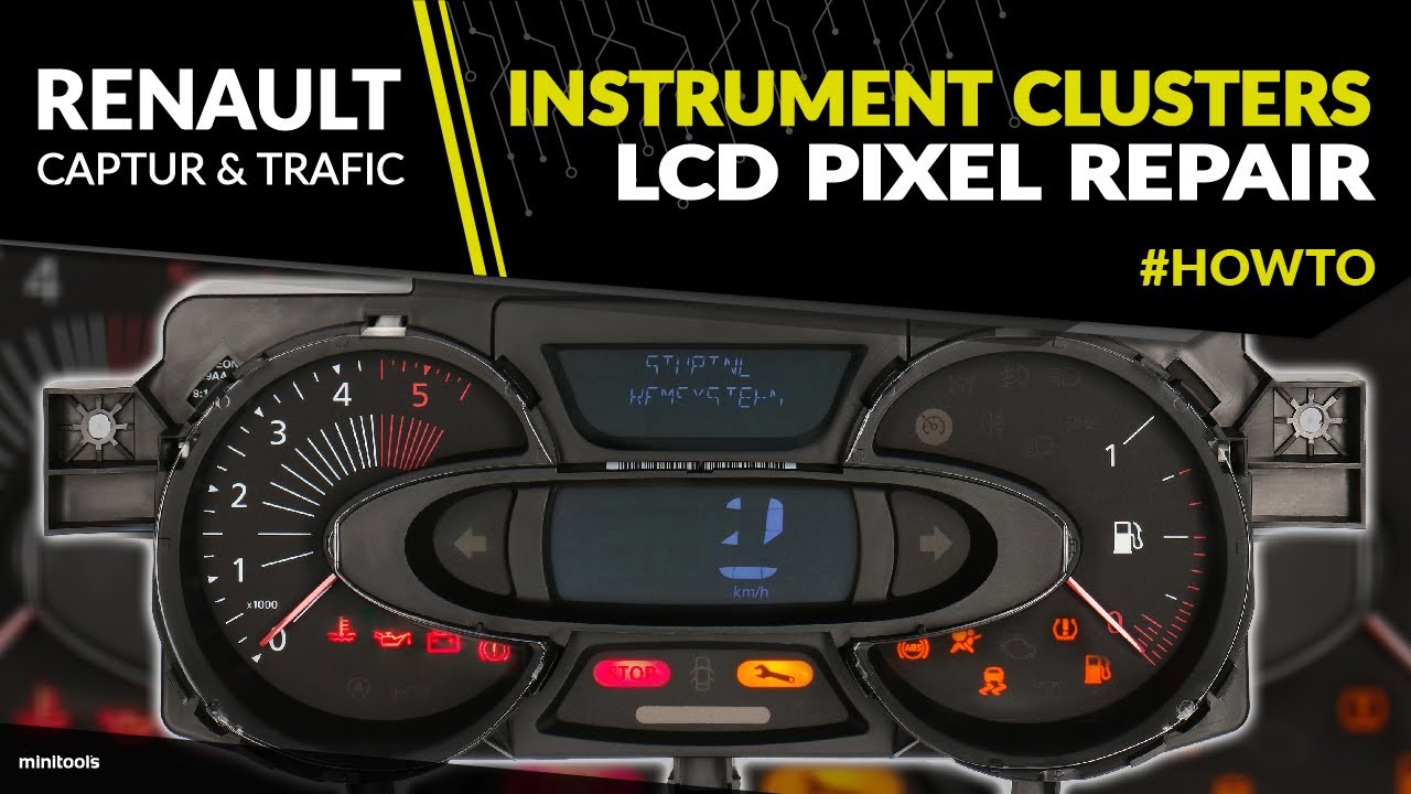 Renault Captur I and Trafic III instrument cluster LCD pixel repair ...
