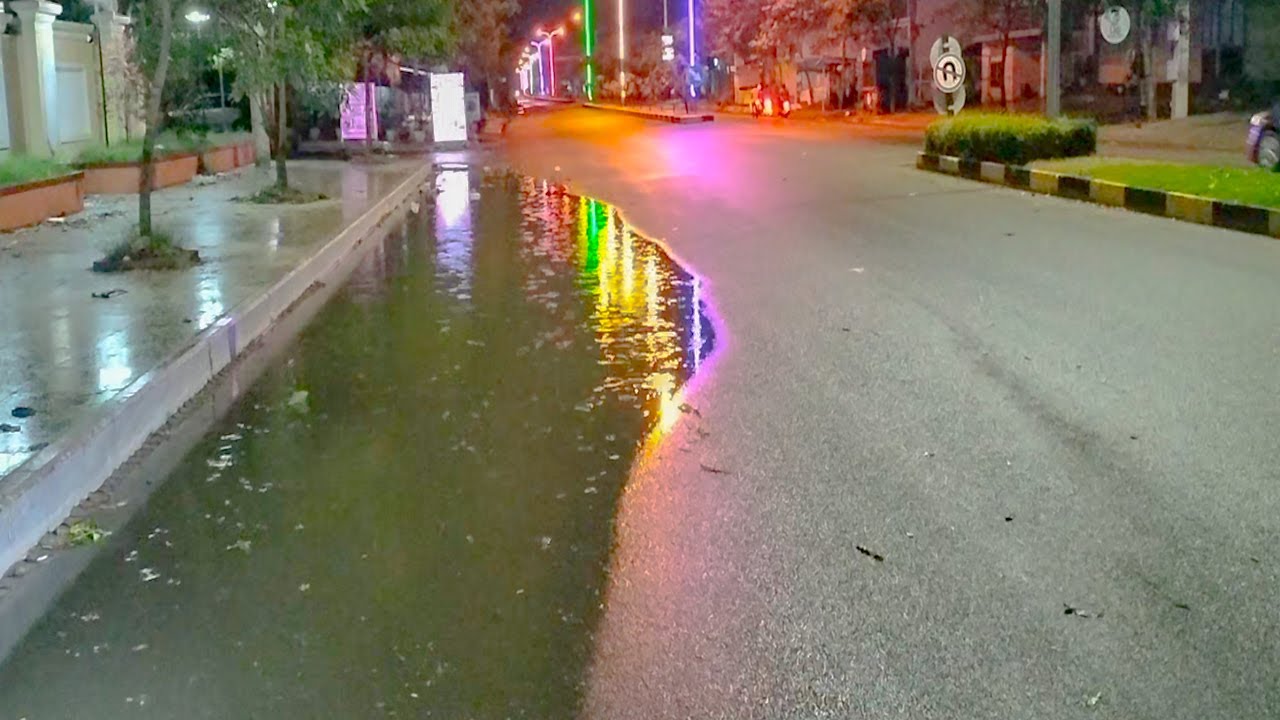 Remove Garbage And Debris Clogged Culvert Drain Rain Water On Street ...
