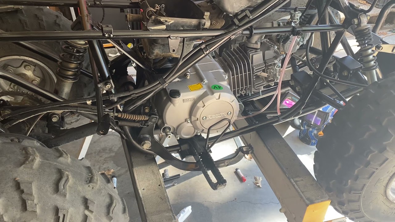 Honda Trx90 with Piranha 140 electric start Part 1 - YouTube