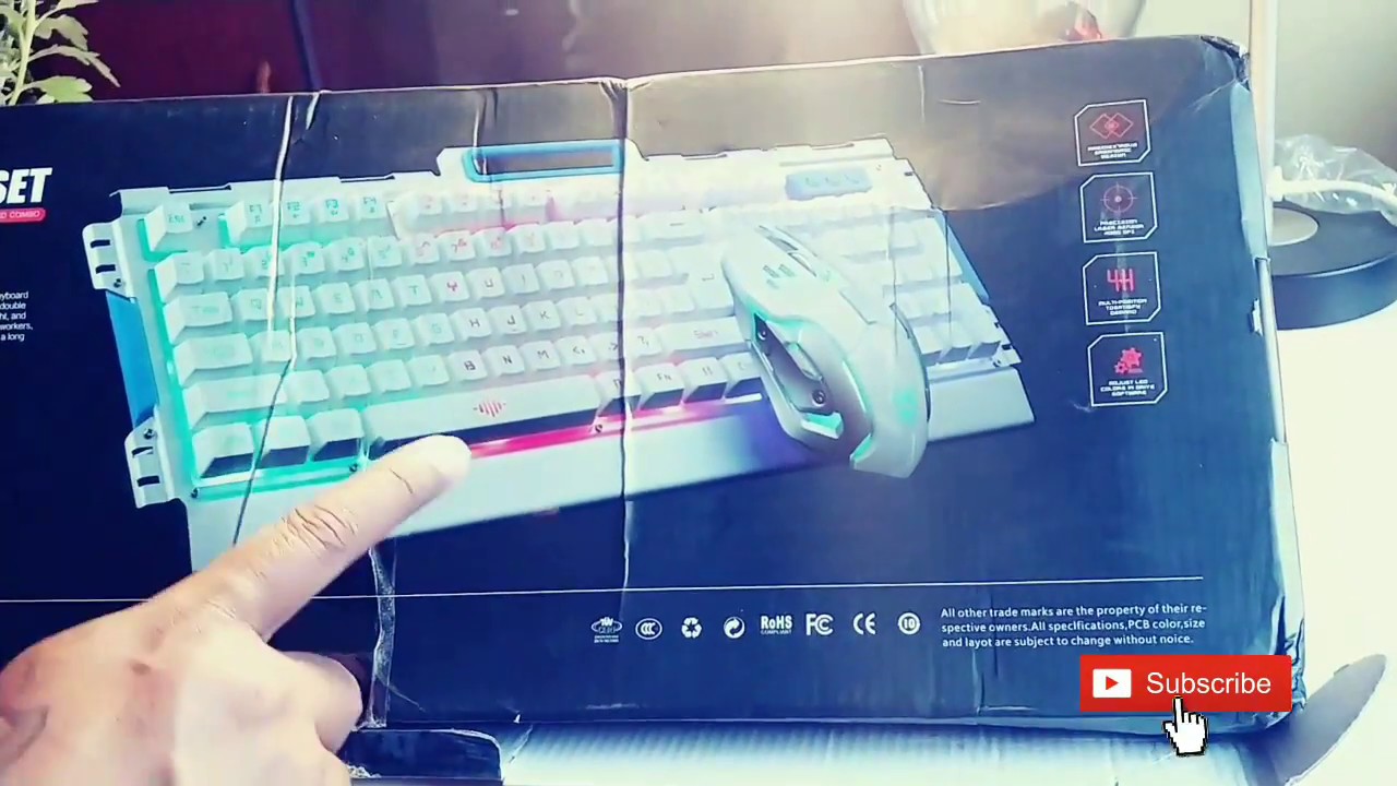 Factory K33 Gaming set keyboard & mouse - YouTube