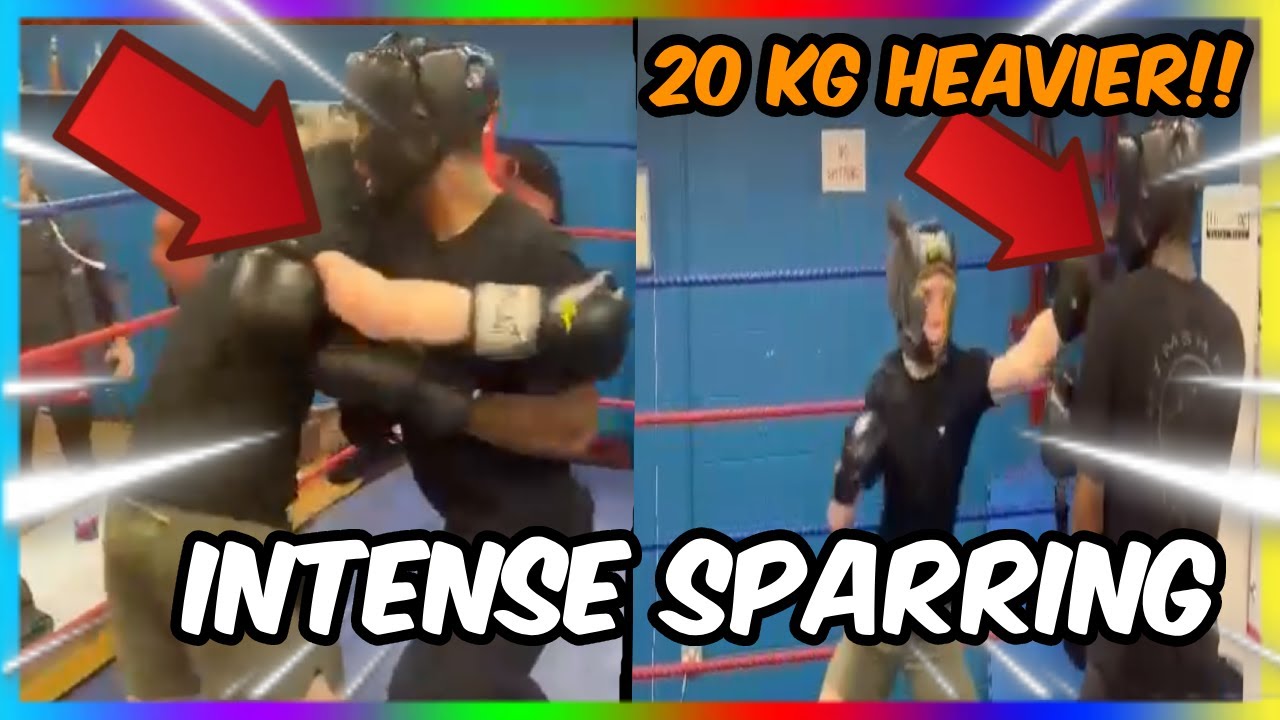 I SPARRED SOMEONE WHOS 20 KG HEAVIER THAN ME…‼️⁉️ 58Kg vs 80 kg fighter ...