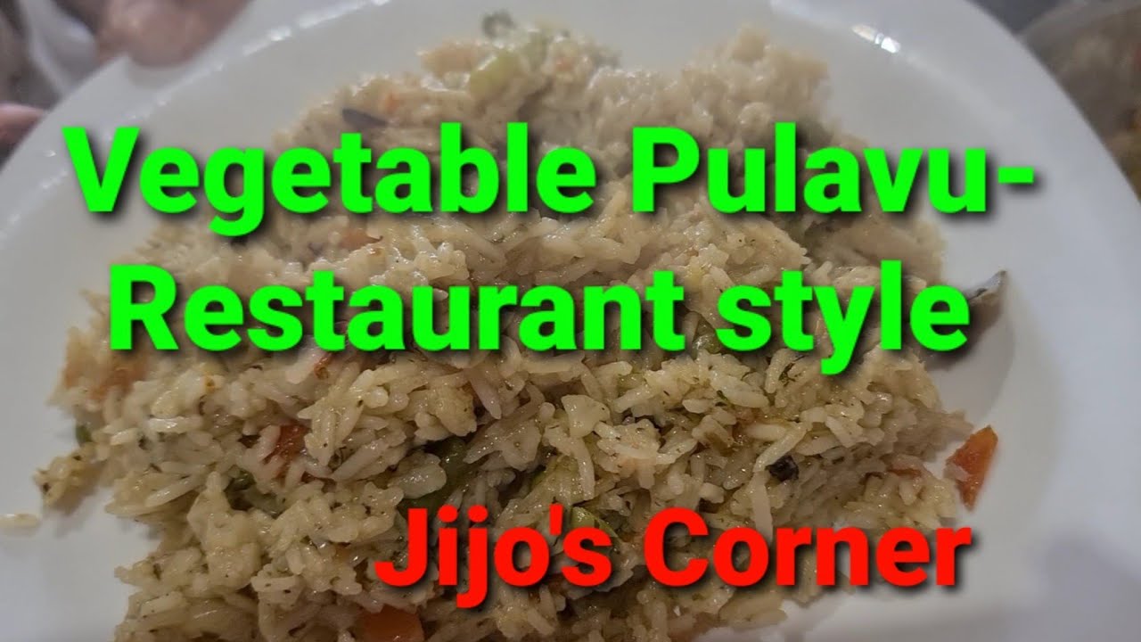 Vegetable Pulavu # Restaurant style # JC Kitchen UK# vlog 2 - YouTube