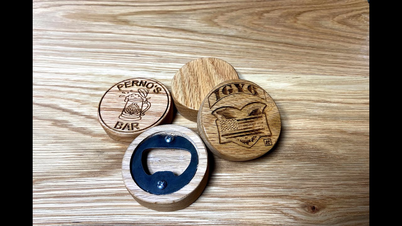 Wooden Puck Bottle Opener made with the Longmill CNC Router / Plasma ...