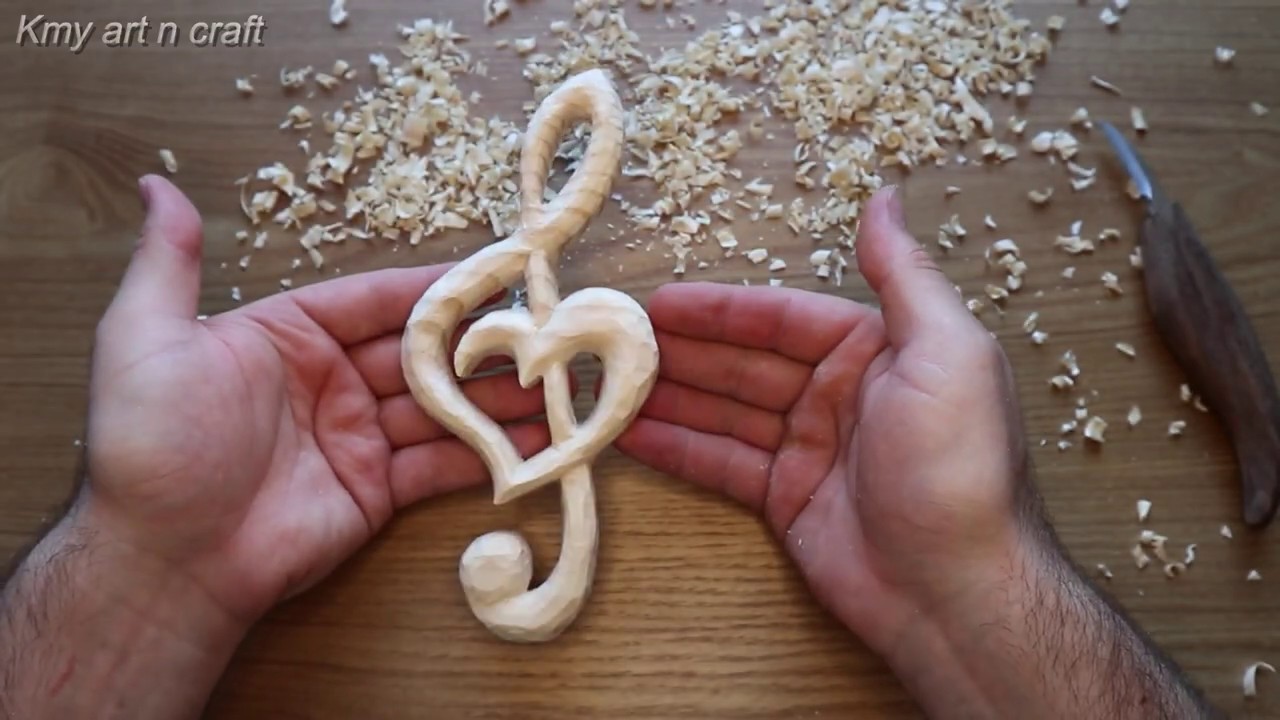 Making a wooden key sol, wood carving - YouTube