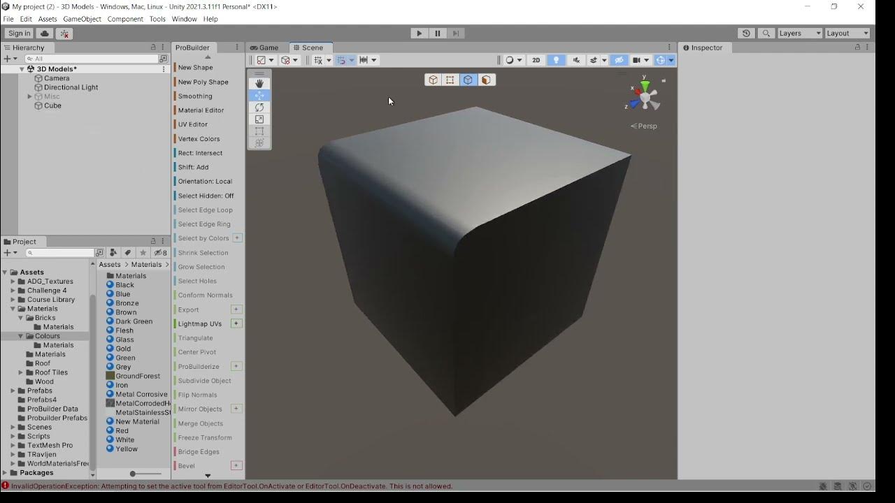 Probuilder, Unity. - YouTube